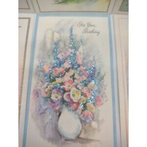 Office | 12 Vtg 196s Coronation Box Greeting Card Parchment Glitter Usa ...